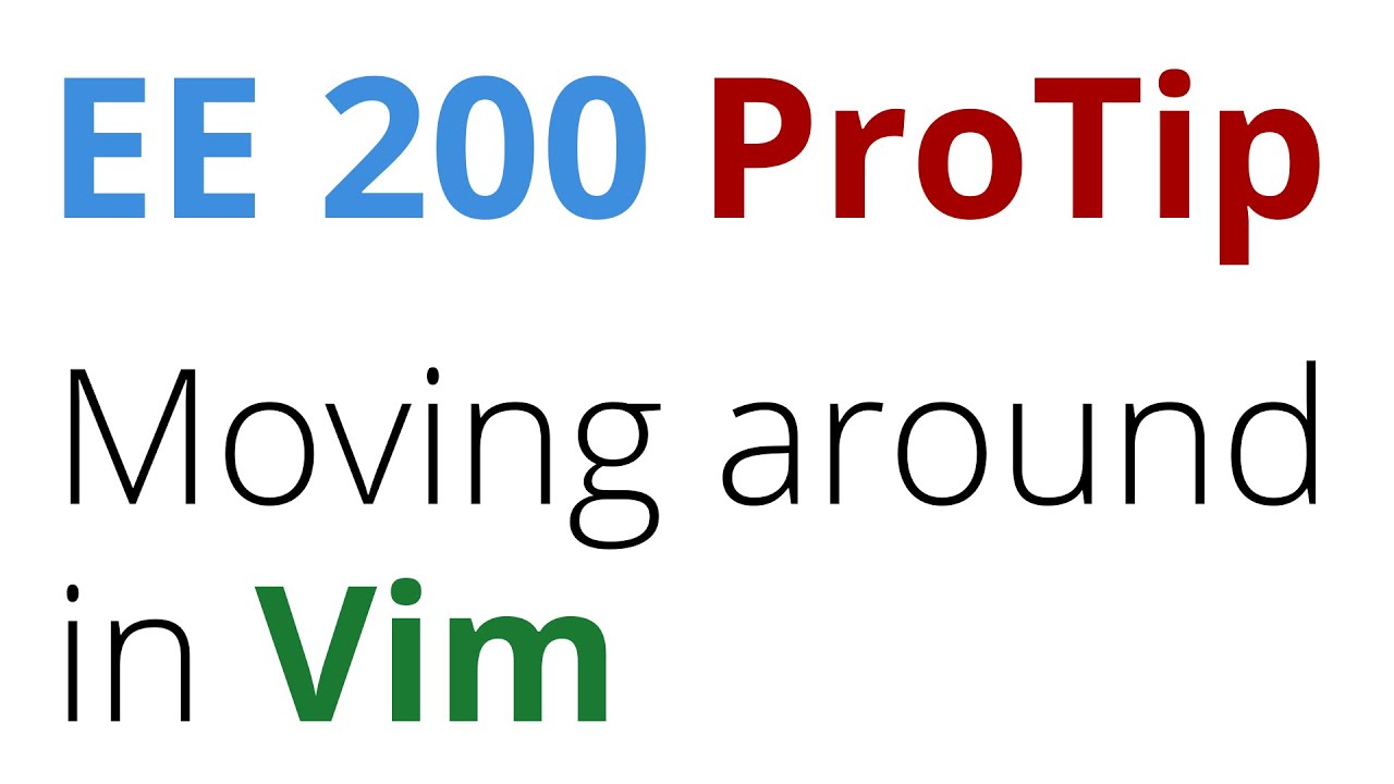 Moving around in Vim