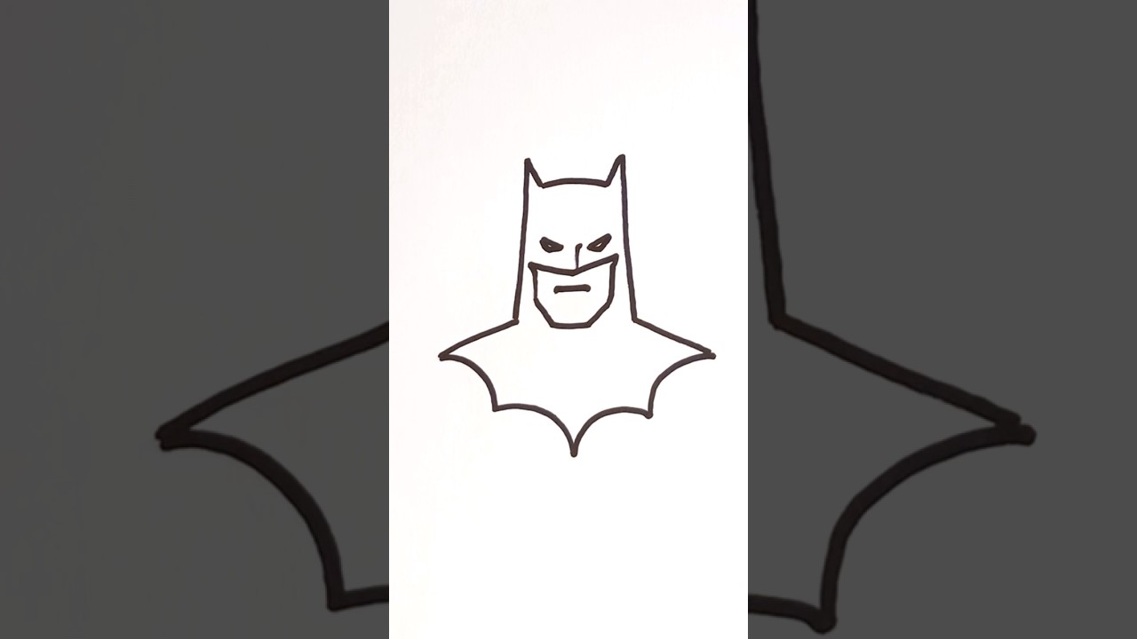 How to draw Batman 🦇 #howtodraw #drawing #comodesenhar #batman #draw #sketch #dc #desenhofacil