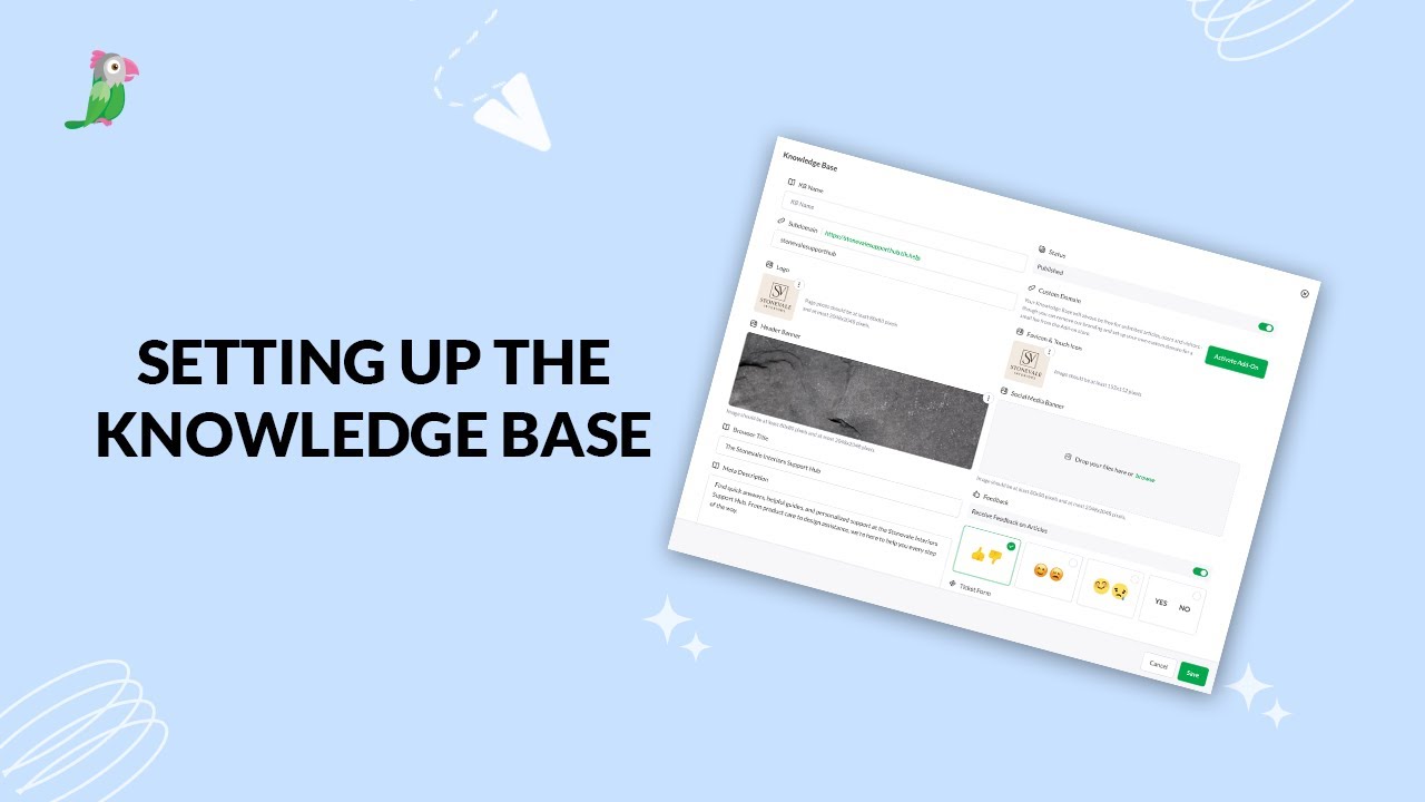 Setting up your tawk to knowledge base
