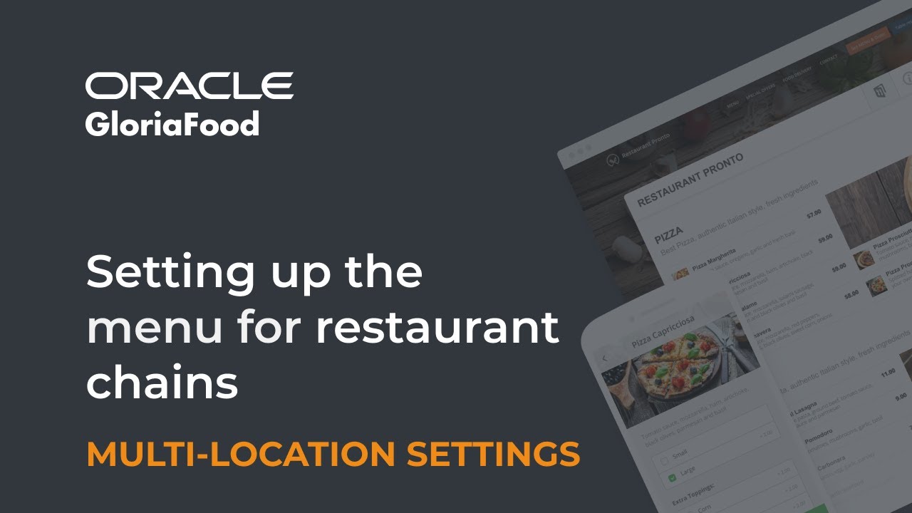 Setting up the menu for multi-location restaurants  – GloriaFood Tutorials