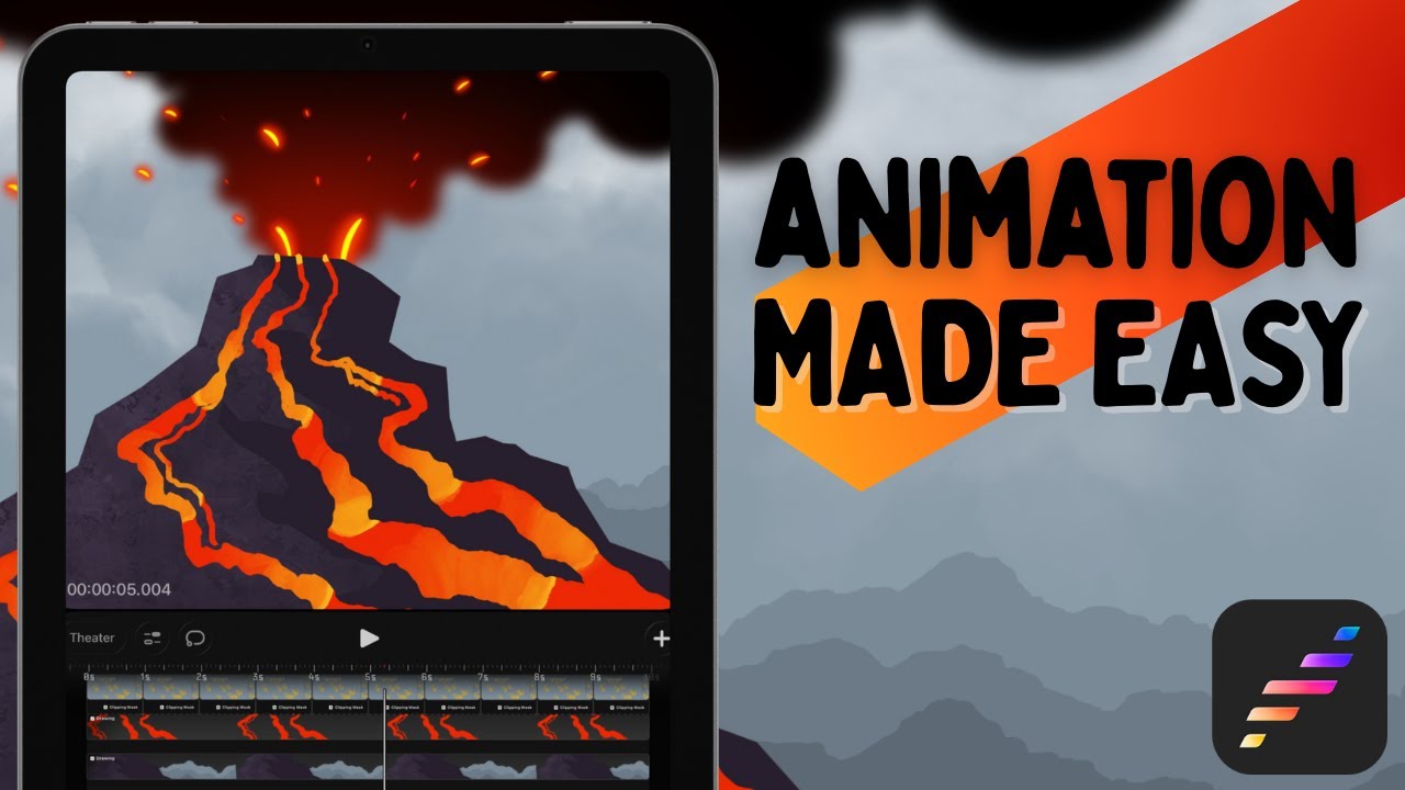 Dreams 2: Easy Procreate Animation | Volcano & Flowing Lava | Tutorial