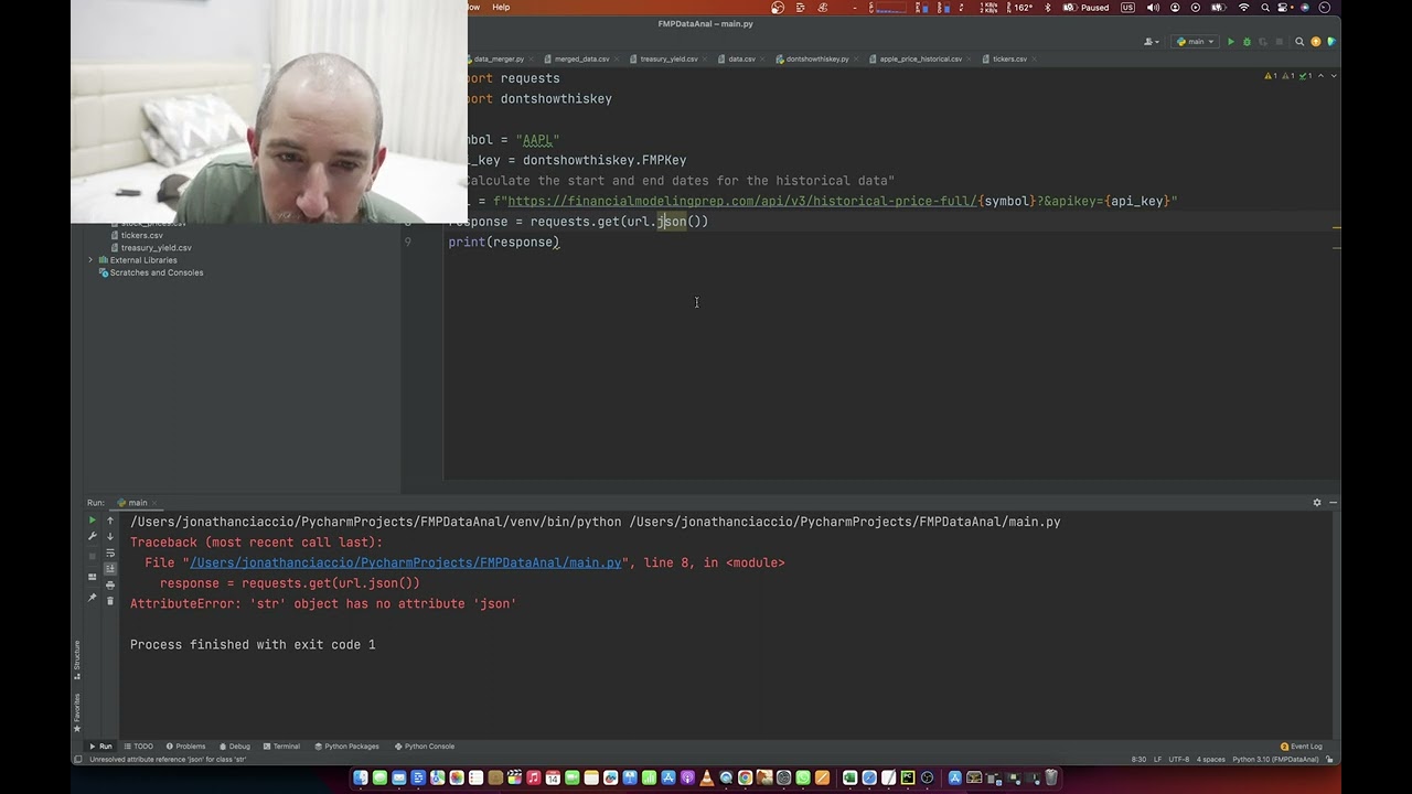 Using Financial Modeling Prep API + Python to print out historical stock prices