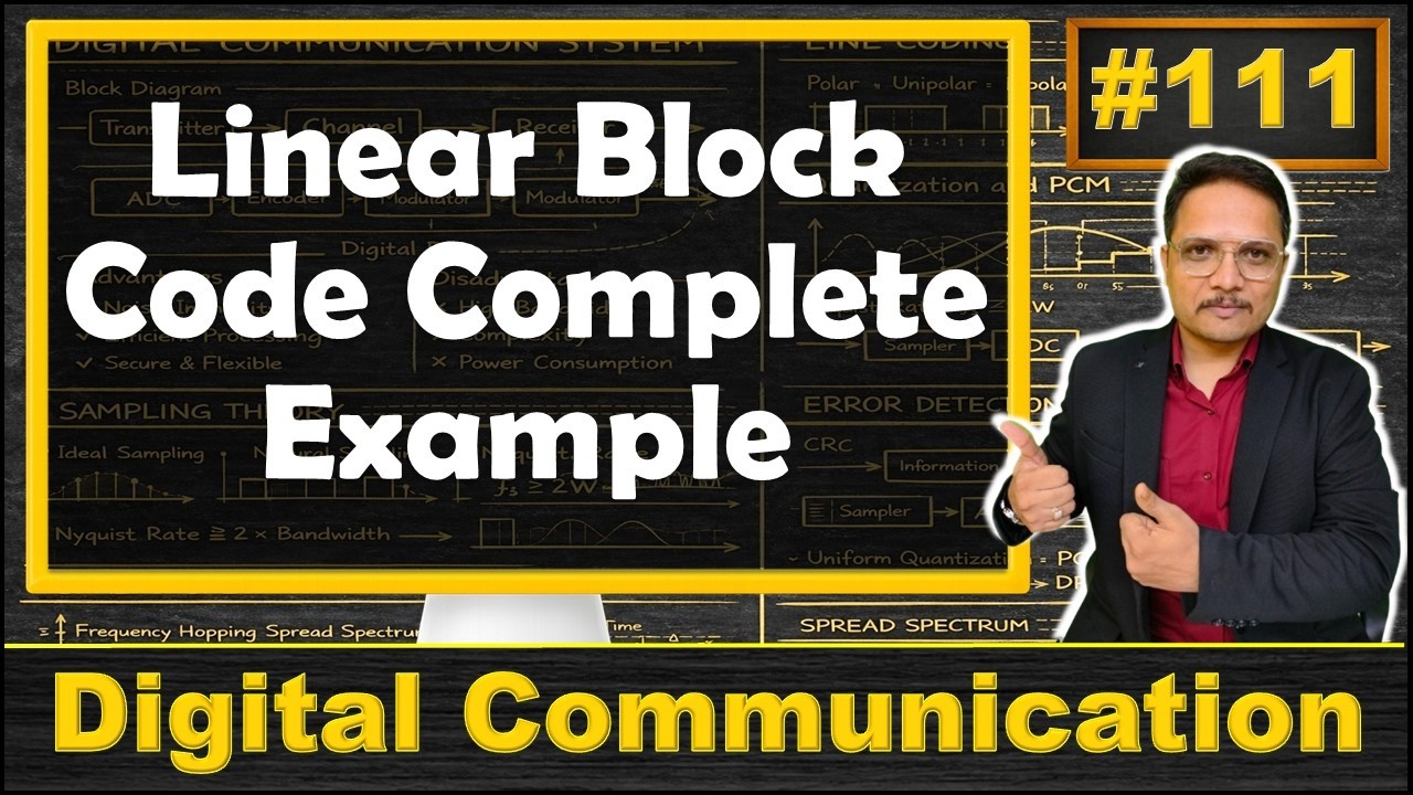 Linear Block Code Complete Example | Step by Step Solutions