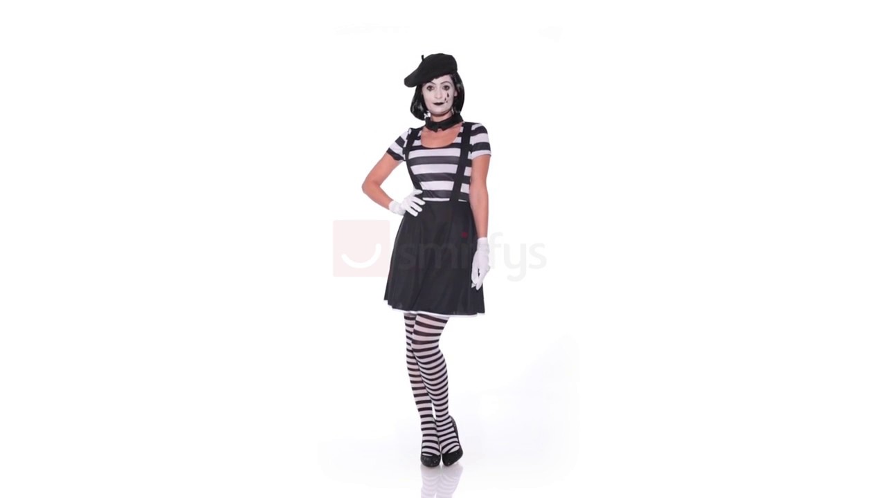 Women's Lady Mime Artist Costume by Smiffys