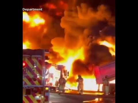 New Hampshire Authorities Are Investigating The Cause Of Fire Involving 3 Oil Tankers In Epping.