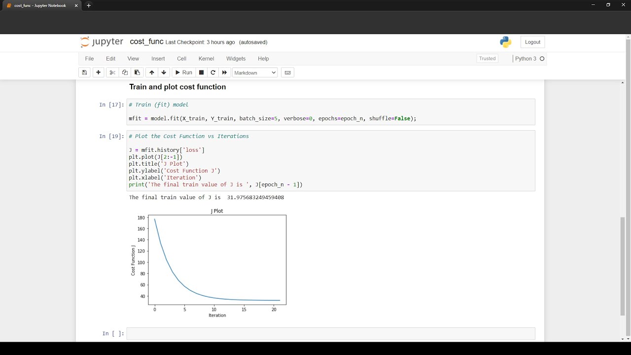Python - Plot the Cost Function of a Keras Model
