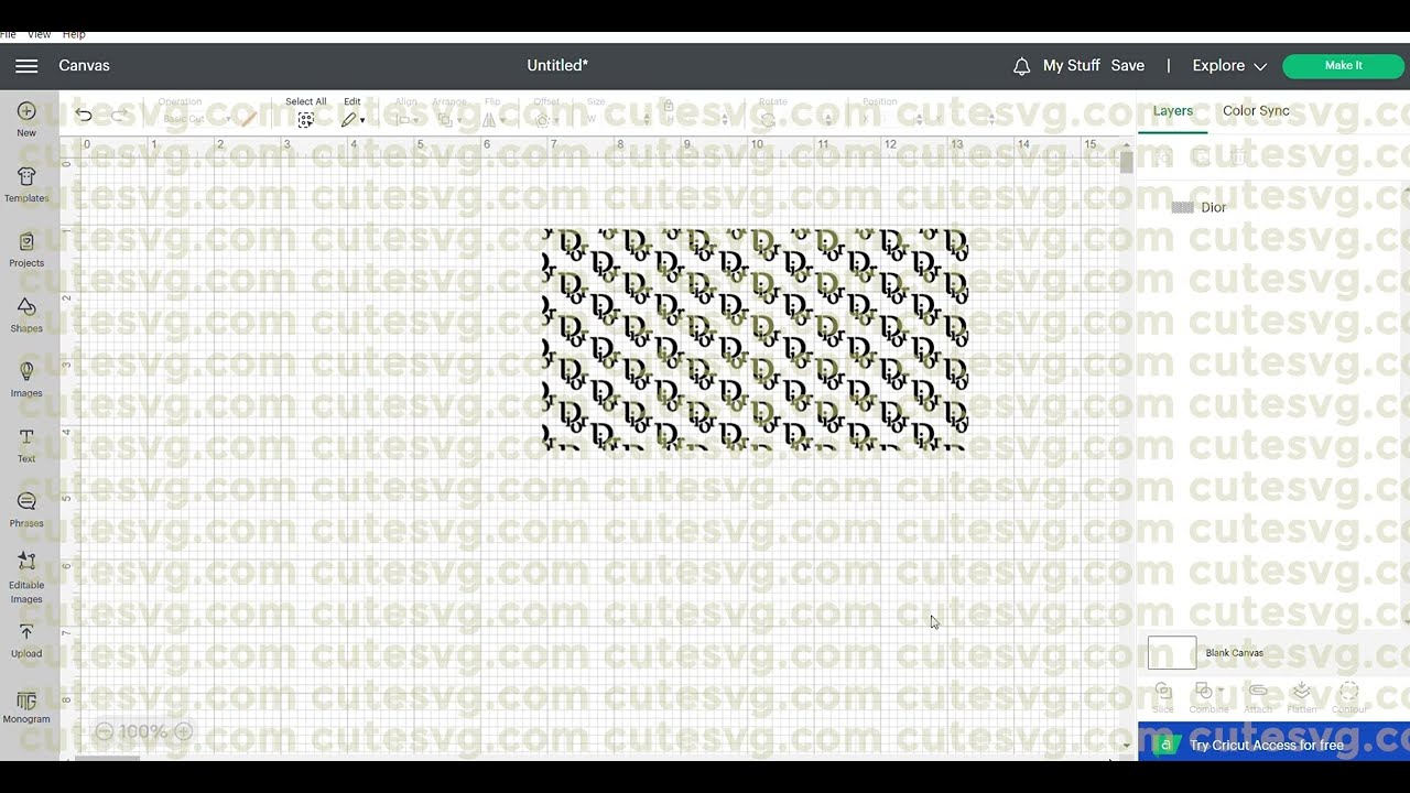 Dior Pattern SVG, Dior Logo PNG, DXF, EPS Cut files
