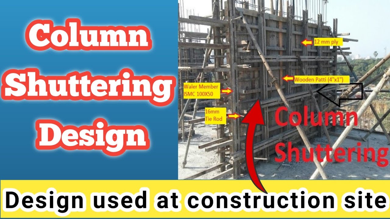 Column Shuttering Design I Column Wooden Ply Formwork Design I Practical on construction site