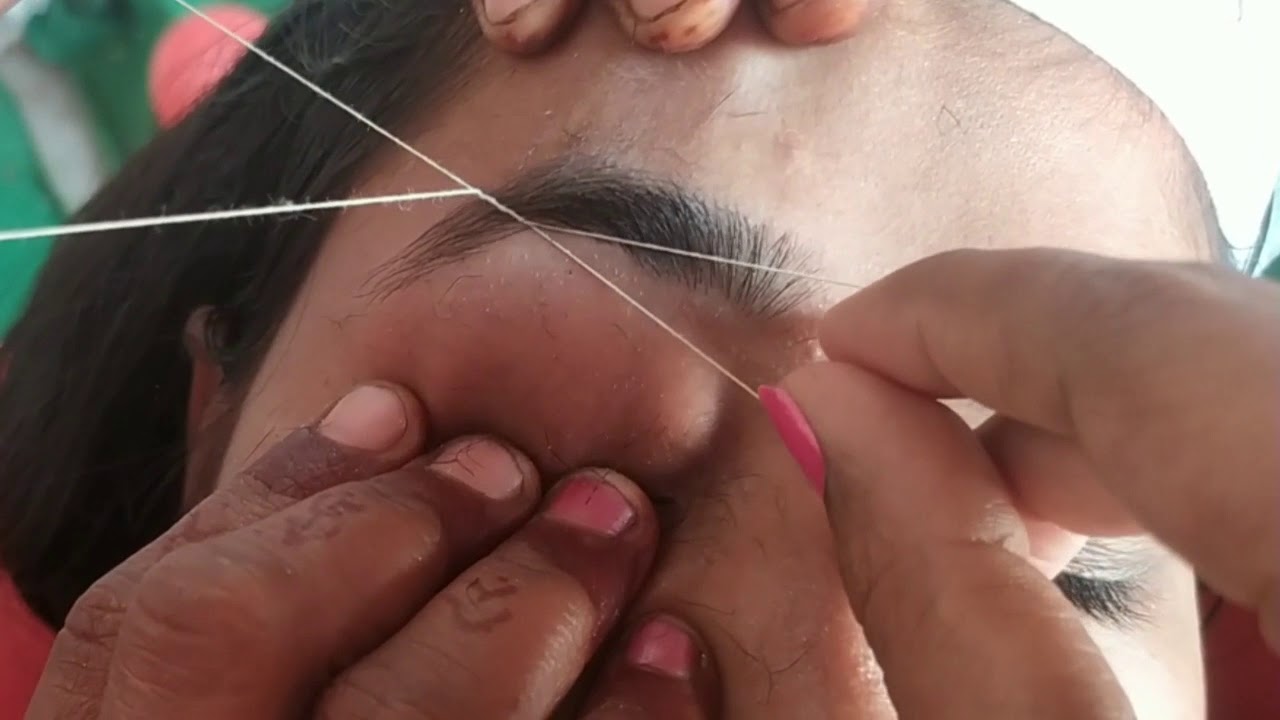 Full face threading tutorial for beginners/ Eyebrow threading, upper lip threading,Foreheadthreading