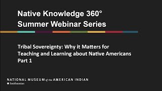 Tribal Sovereignty: Why it Matters for Teaching and Learning about ...