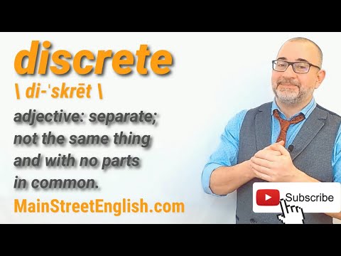 English Vocabulary Builder: DISCRETE - adjective (Pronunciation & Usage)