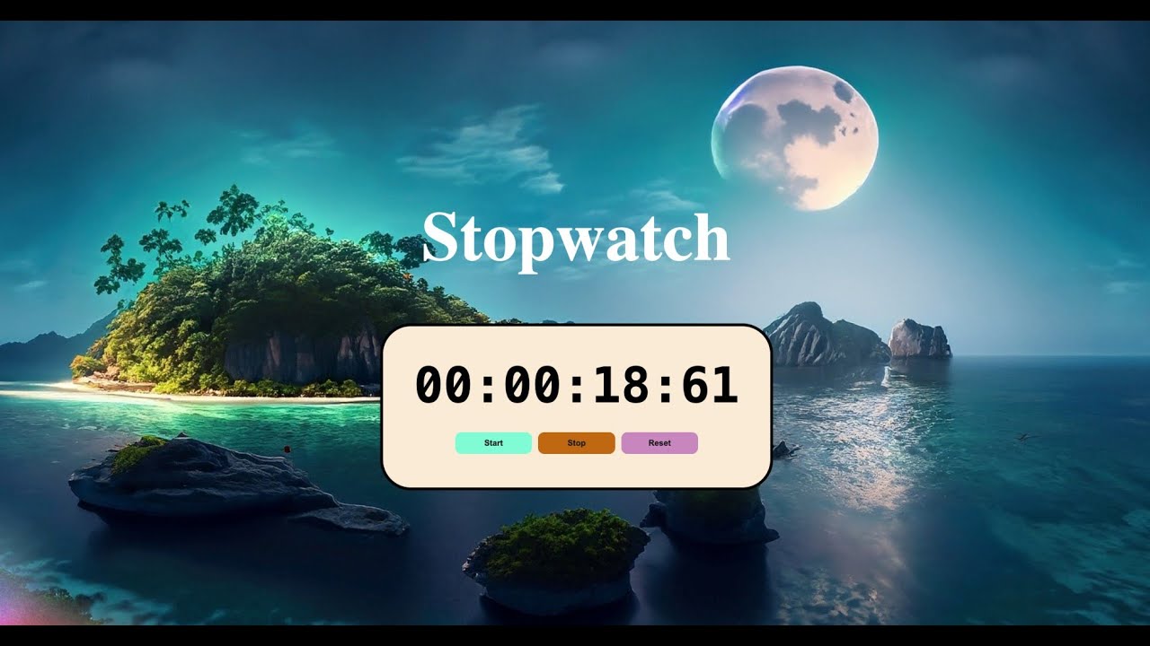Stopwatch using ReactJs || Mini-Project ||