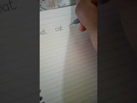 writing the cvc words that end with -at