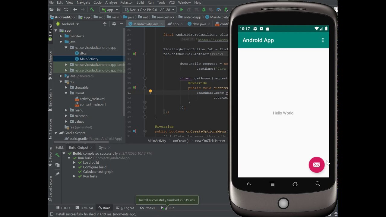 Java Android App calling .NET Core Service using Add ServiceStack Reference