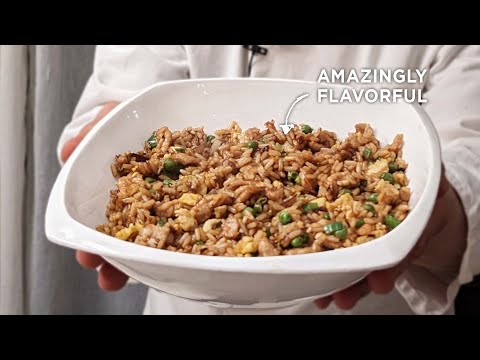Simple and easy pork fried rice - so flavorful and delicious!