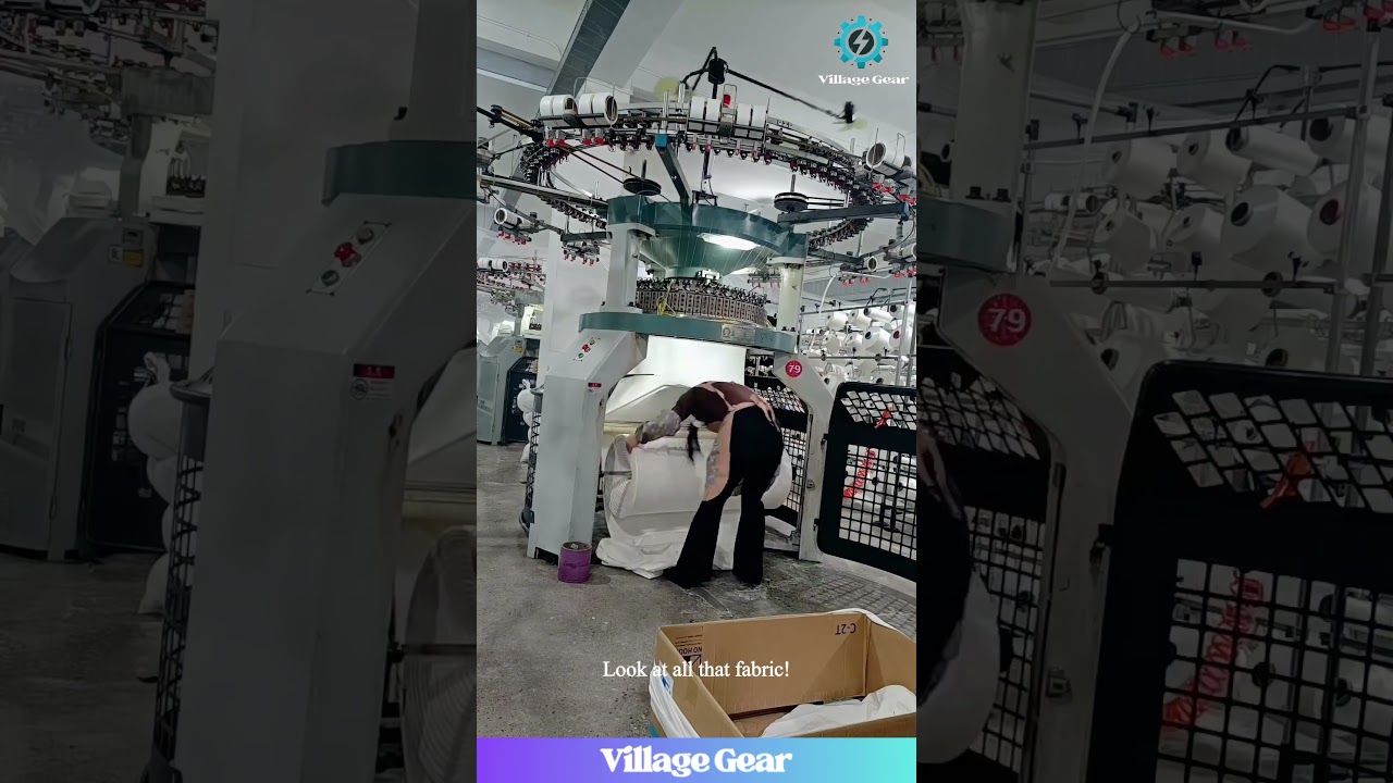 This Knitting Machine is HUGE! (And Makes SO MUCH Fabric!) #knitting #machine #factory #textile