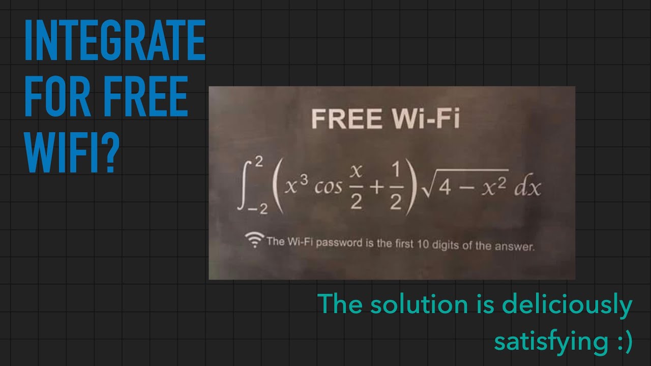 Integrate for Free Wi-Fi? A complicating integral with a very simple solution