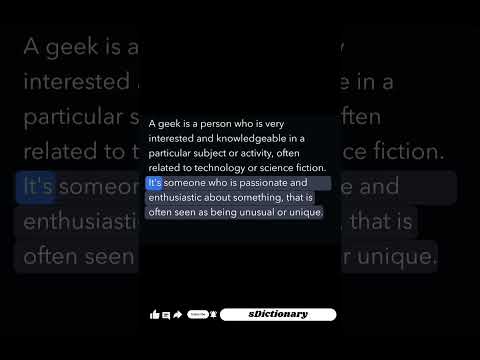 What is a Geek? - What does the term 'geek' mean? |