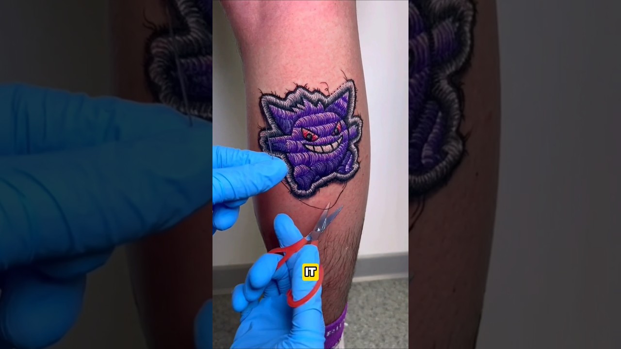 Embroidery Tattoo trend.