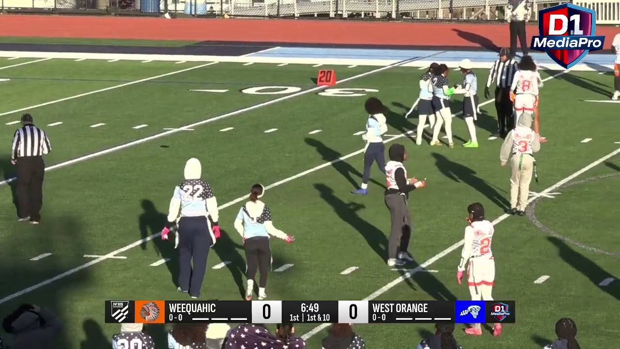 WEST ORANGE VS WEEQUAHIC GIRLS TOP FLAG FOOTBALL