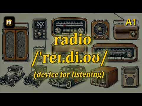 [n] radio meaning (device for listening) with 5 examples
