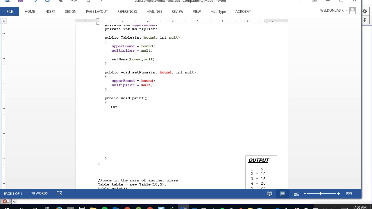 While Loop worksheet1 back