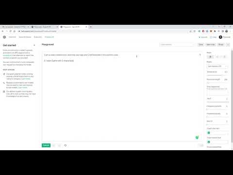 Playground OpenAI API