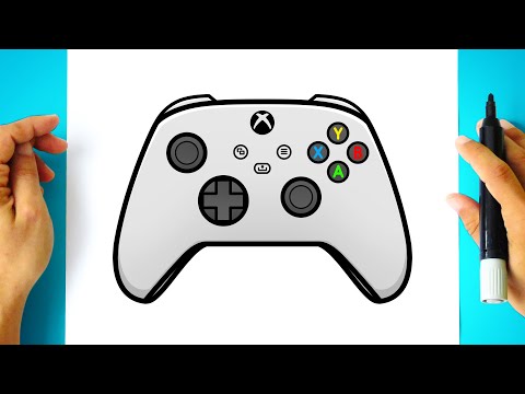 How to DRAW XBOX CONTROLLER step by step - Drawing XBOX