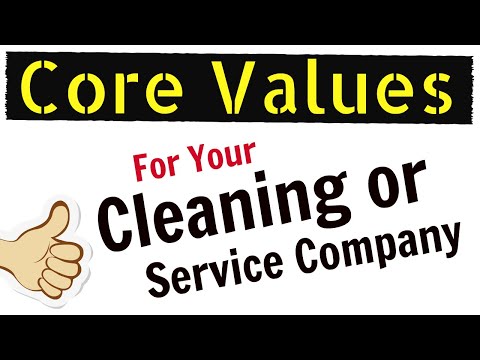 Service or Cleaning Company CORE Values
