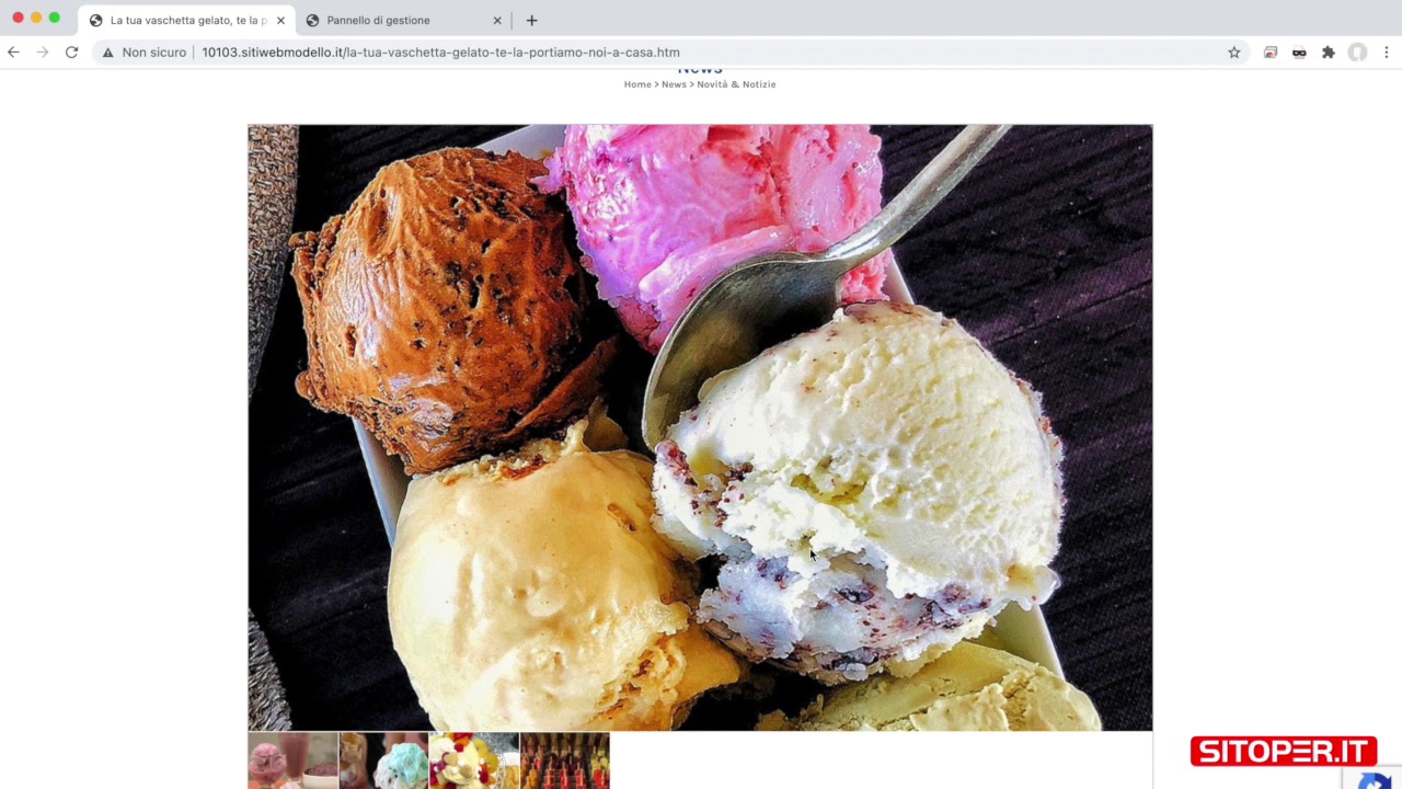 Impostazioni visualizzazione scheda news - sito web - 007 sitoper.it