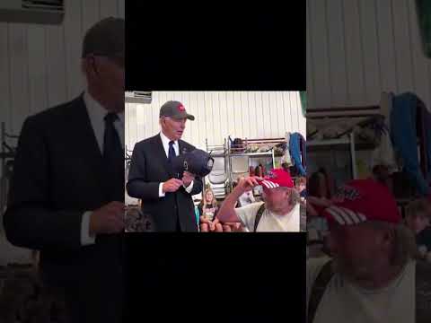 Joe Biden Wears #MAGA Trump Hat #2024elections #wwiii #trump