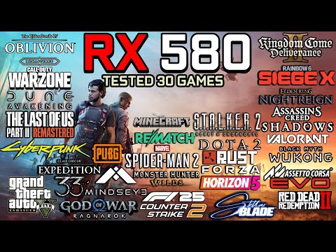 RX 580 in 2025 : Test in 30 Games - Gaming Test in 2025
