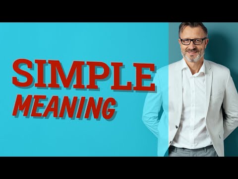 Simple | Meaning of simple