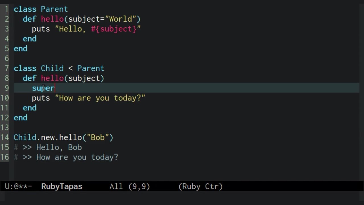 Calling Superclass Methods in Ruby