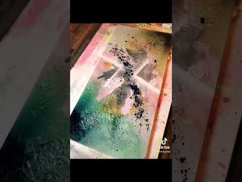 NUAGE TOXIC : peinture abstraite sur une toile de 30x60