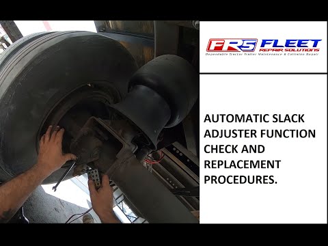 How to test an automatic slack adjuster for proper operation if excessive brake stroke is found.