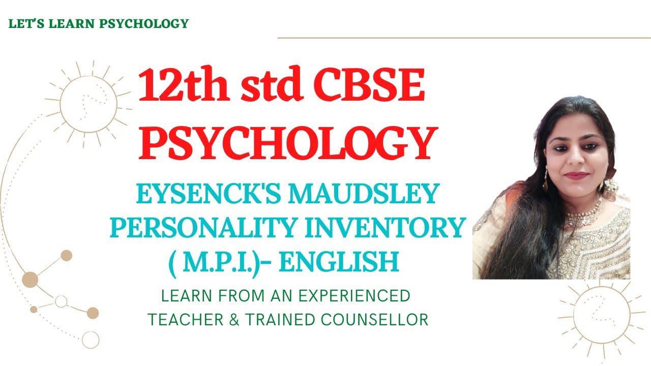 Eysenck's Maudsley Personality Inventory (M.P.I.)