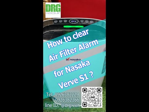 Nasaka Verve S1 - How to Clear Air Filter Alarm? RED LED Alarm can be easily cleared within 20 sec.