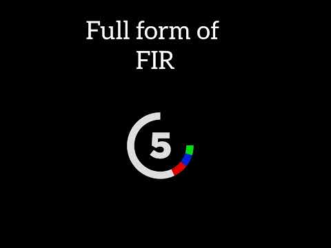 What is the full form of FIR ?