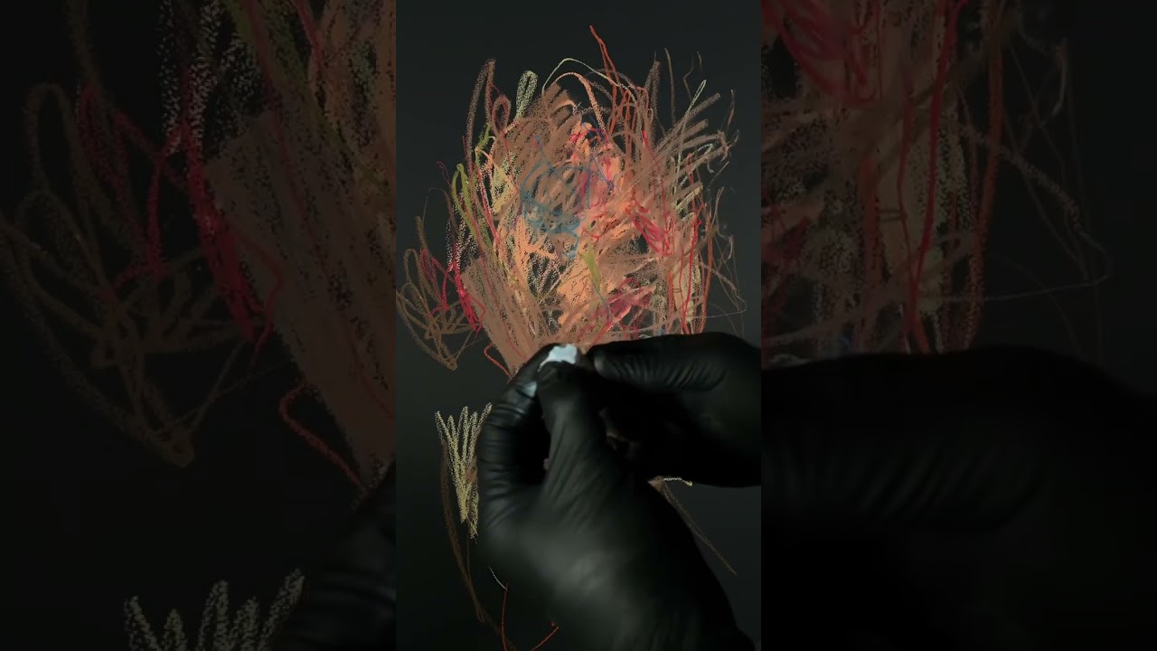 Broken Dimensions, Oil pastel 22x30