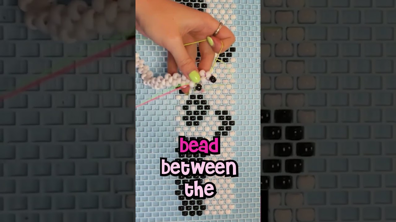 Panda kandi cuff tutorial #kandi #cuff #diy #tutorial