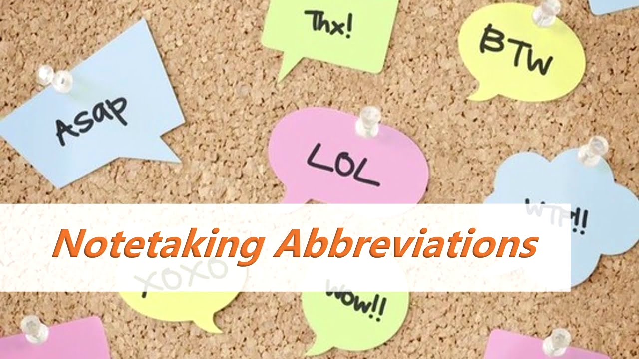 Notetaking Abbreviations