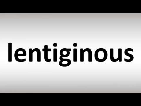 How to Pronounce lentiginous