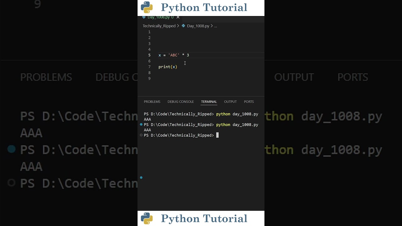 Repeat Python Strings Instantly | Python Tutorial