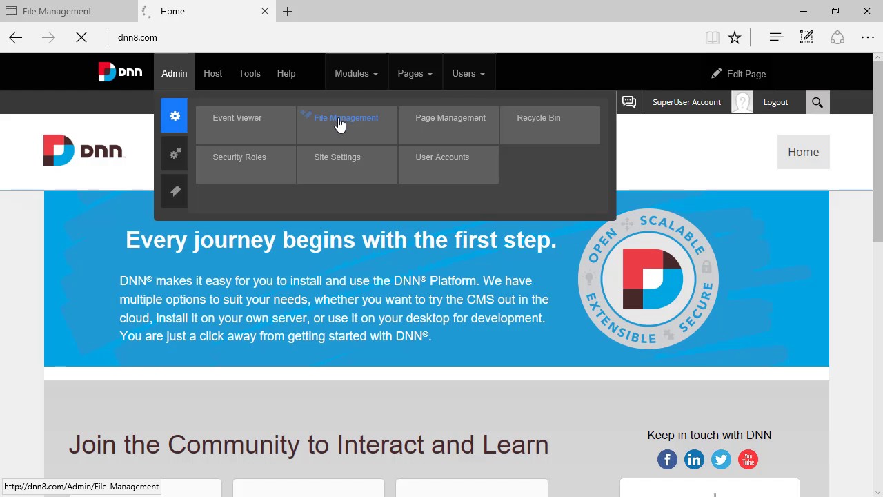 DNN 9 Preview: Managing Site Assets and Global Assets