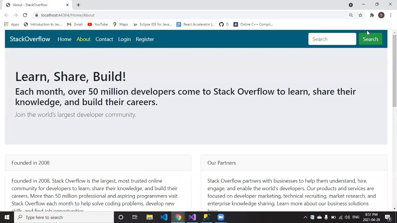 Stackoverflow Clone using .NET Framework(Database-First Approach)