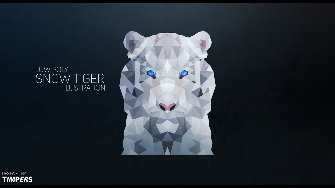 Photoshop Speed Art | Low Poly Tiger