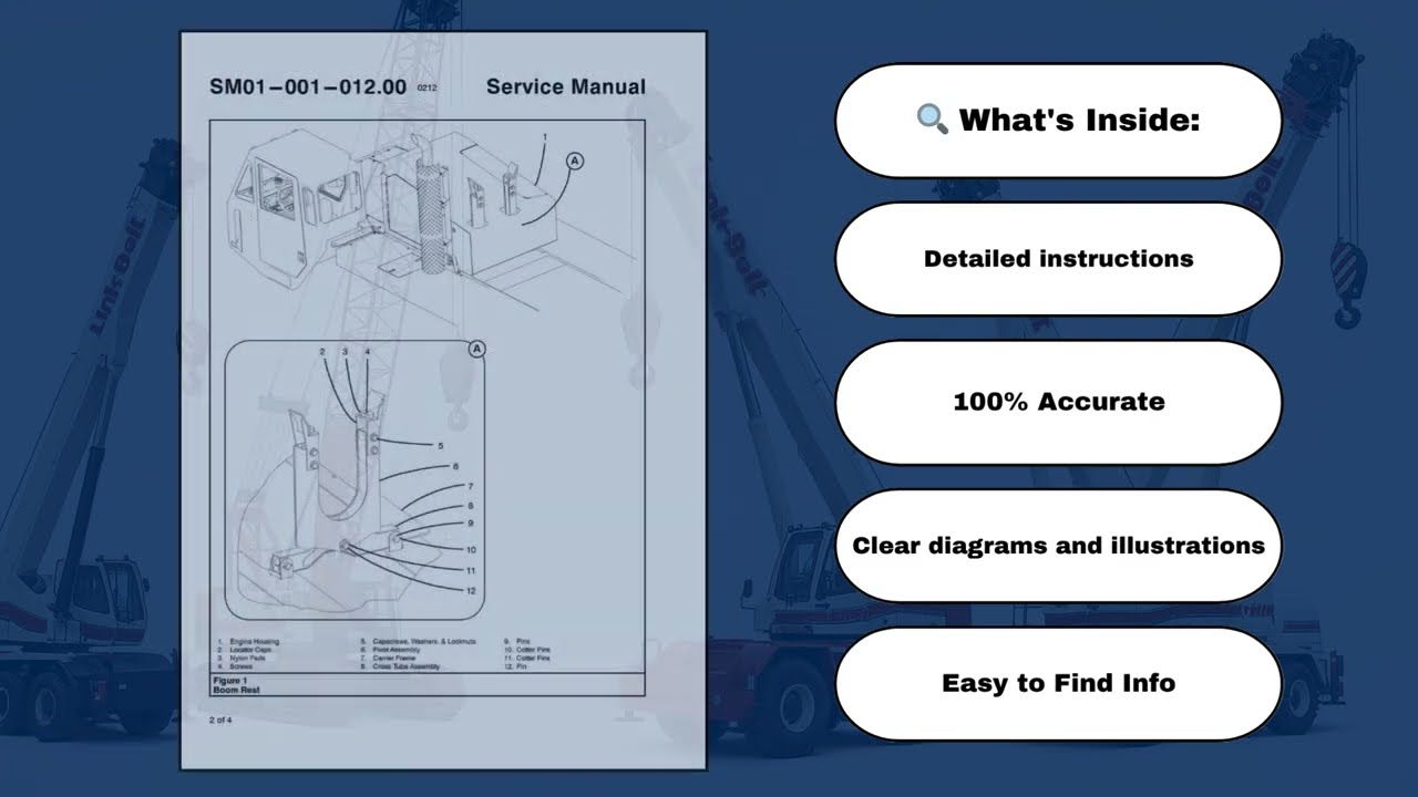 Link Belt Crane HTT 86100XL Service Manual Pdf #heavyequipmentmanual