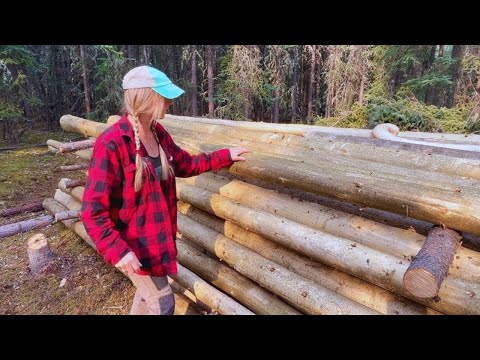 How I stacked and seasoned my cabin logs + Your questions answered