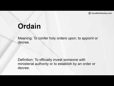 Ordain Meaning